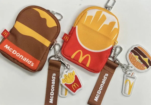 McDonald's burger/french fries coin purse keyring set | eBay