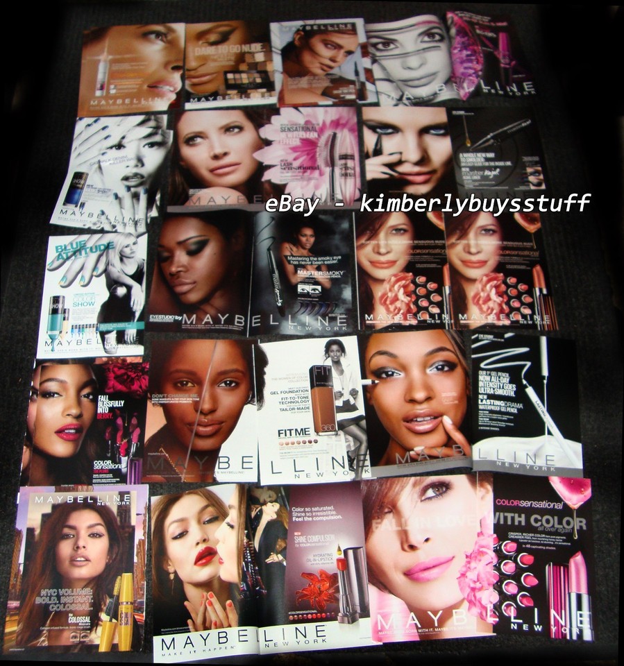 Lot of 55+ MAYBELLINE Cosmetics Print Ads - MANY Pretty MODELS 2010's ...