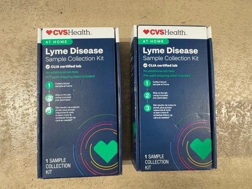 2 Pack CVS At Home Lyme Disease Sample Collection Test Kit Exp 5/2027 ...