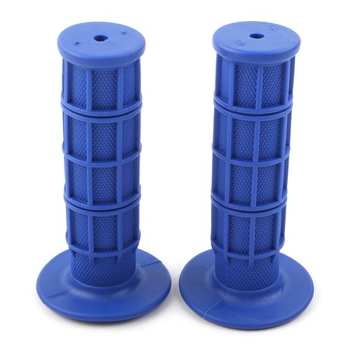 Blue Soft Rubber 7/8" & 1" Pro Hand Grips Throttle Handle Bar ATV MX ...