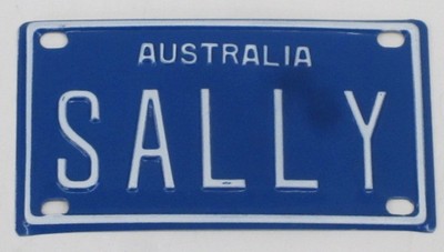 SALLY NOVELTY NAME MINI TIN AUSTRALIAN LICENSE NUMBER PLATE | eBay