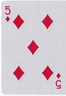 Jumbo Giant Playing Card 5 Five of Diamonds Junk Smash Journal ...