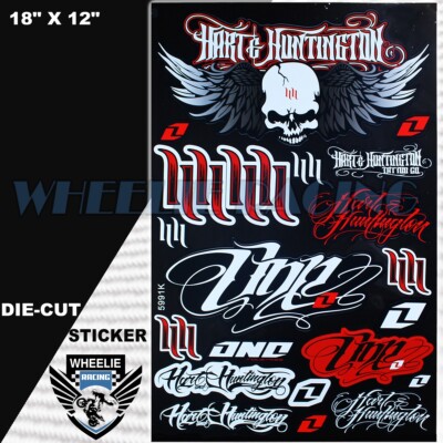 MOTOCROSS MOTORCYCLE DIRT BIKE ATV HELMET SPONSOR LOGO RACE STICKER ...
