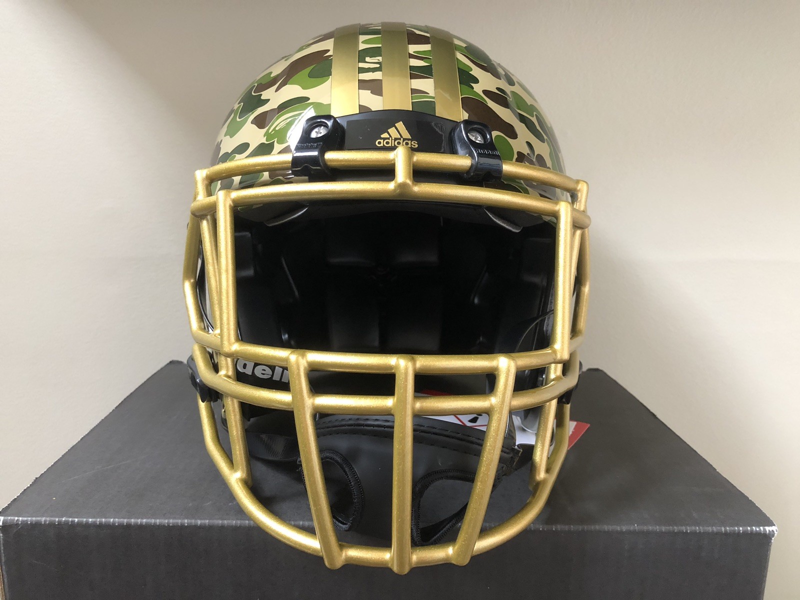 Adidas x Riddell x BAPE Football Helmet Camo Super Bowl LIMITED 100% ...