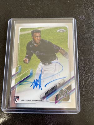2021 Topps Chrome Rookie Autograph Marlins Monte Harrison RC Auto | eBay