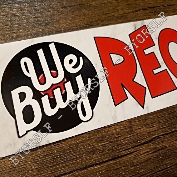 Metal Sign WE BUY RECORDS vinyl albums record store day shop music ...