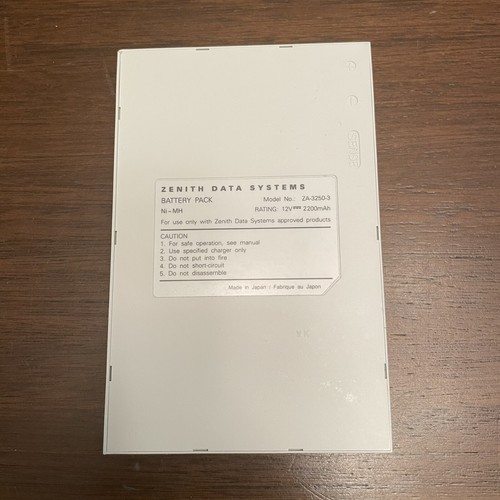 Genuine Zenith Data Systems ZDS Laptop Battery Pack ZA-3250-3 NiMH 12V ...