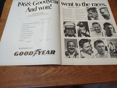 1970 1968 Good Year Went To The Races And Won Magazine Ad. 2 page ad | eBay