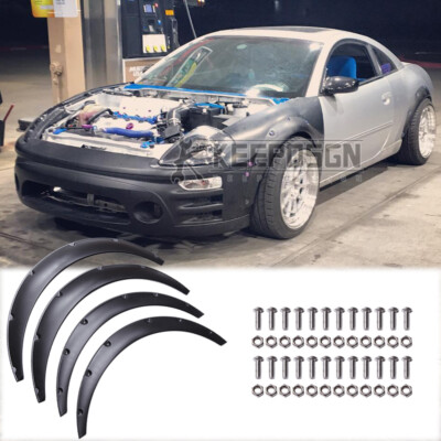 Wheel Extra Fender Flares Parts Body Kit Arches Matte for Mitsubishi ...
