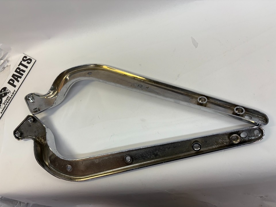 Harley EVO chrome FXSTC FXST custom rear fender struts mounts | eBay