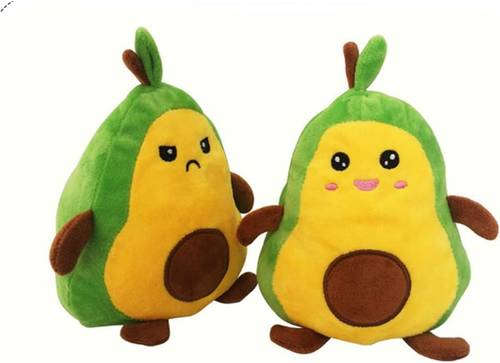 Avocado Plushie Toy Figure Stuffed Toy Double-Sided Mood Plushie Yellow ...