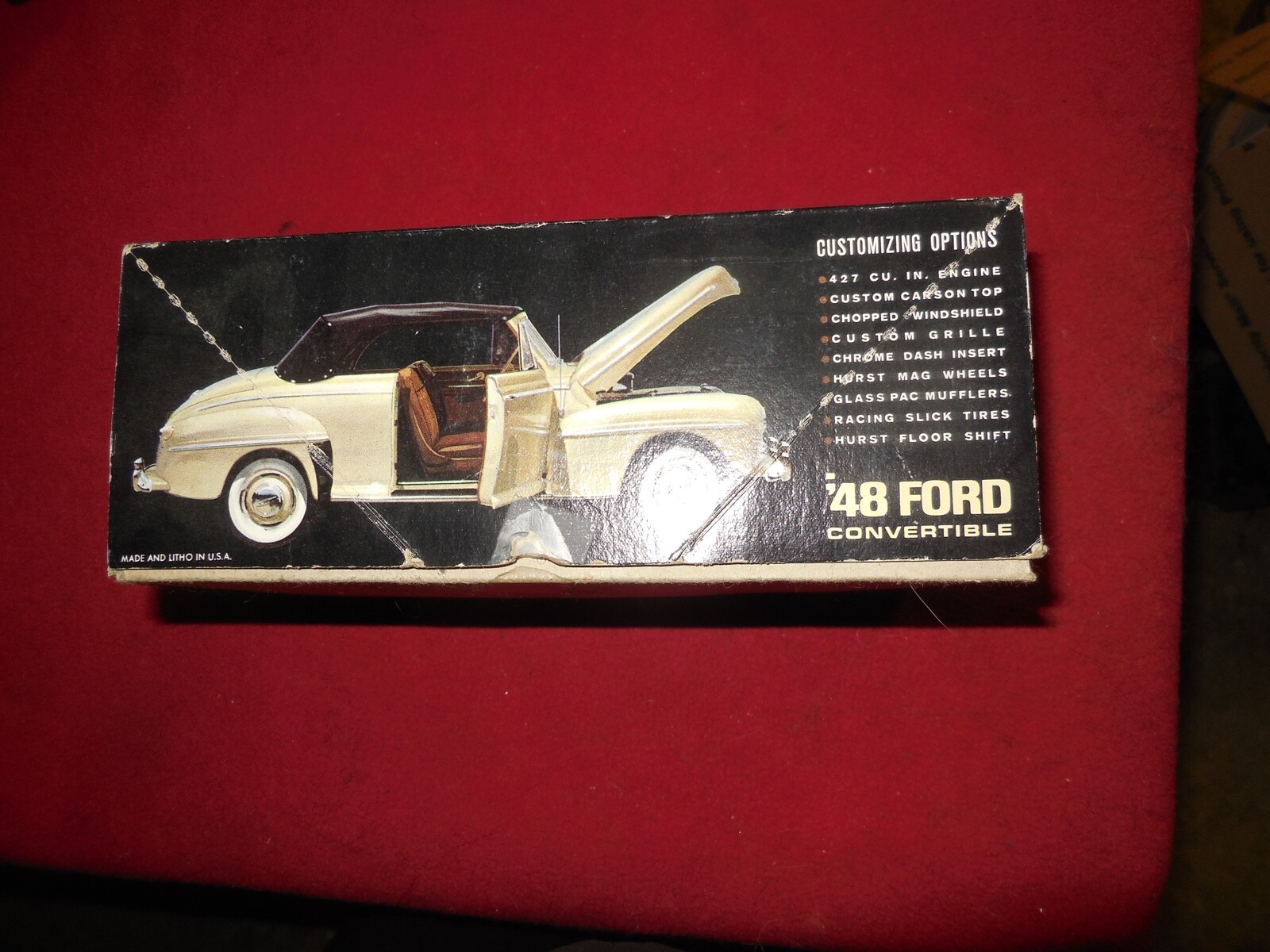 Vintage IMC '48 Ford Convertible 1:25 Scale Model Kit pre-owned open ...