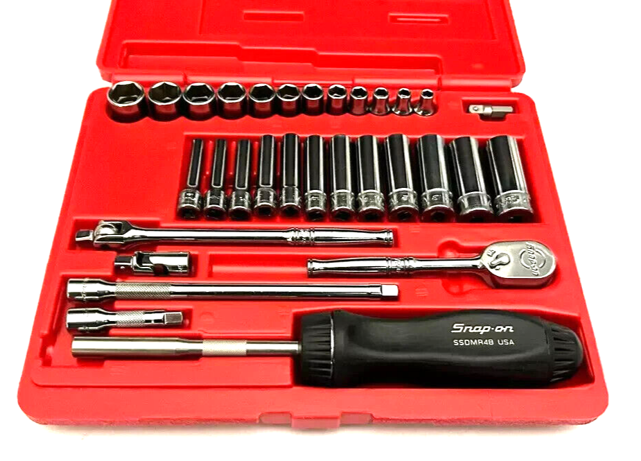NEW Snap-on™ 1/4" drive 31-pc 131TMPB 6-point METRIC General Service ...
