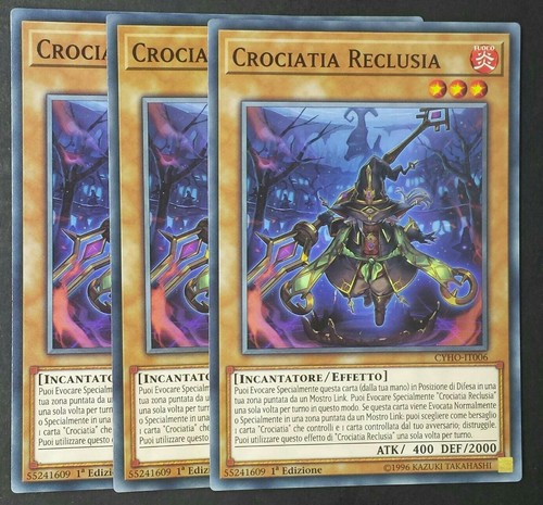 Set 3 Carte : CROCIATIA RECLUSIA Comune in Italiano CYHO-IT006 YUGIOH ...