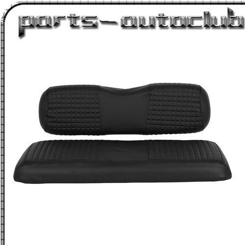 Universal Black Vinyl Staple Golf Cart Seat and Back Cushion Covers | eBay