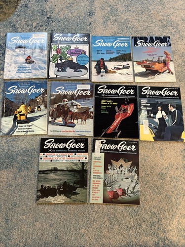 SNOW GOER Snowmobile Magazine Lot (10) Vtg 1968 69 70 Polaris Arctic ...