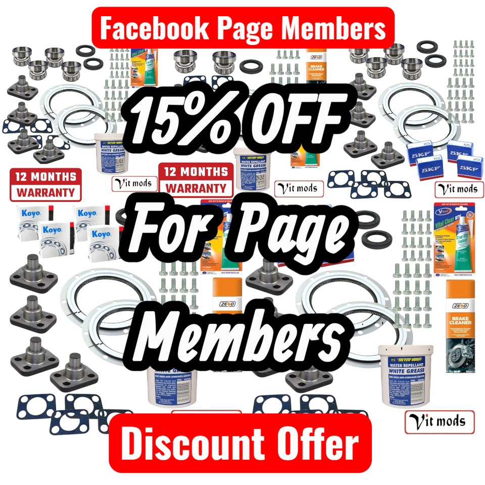 Suzuki Jimny Front Axle Kingpin Swivel Joint KOYO Bearings Complete Kit ...