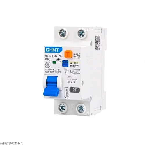 CHINT NXBLE-63YH 1P+N 2P 10MA 30MA Small Size RCBO Residual Current ...