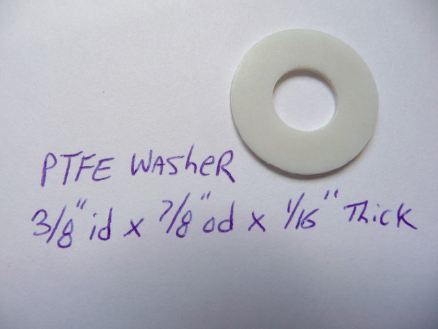 PTFE Washer Teflon 3/8 X 7/8 Low Friction Plastic Thrust Spacer Shim ...