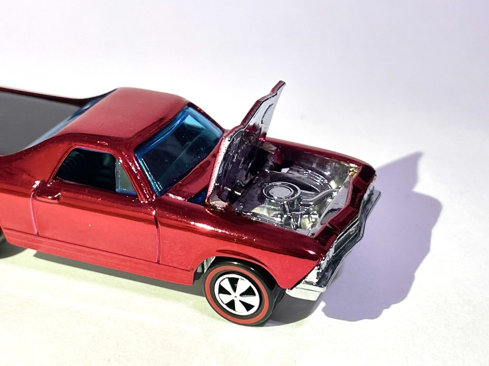 Hot Wheels REDLINE “CUSTOM MADE CANDY APPLE RED” '68 Chevy El Camino ...
