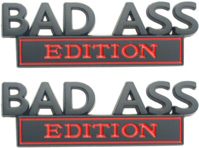 2pcs Bad Ass Edition Metal Emblem Car Badges Badass 3D Sticker Decal ...