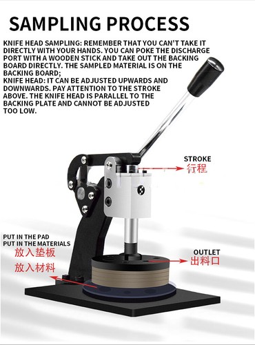 Hand Pressure Sampling Machine Engraved Disc Cloth Cardboard Sampling ...