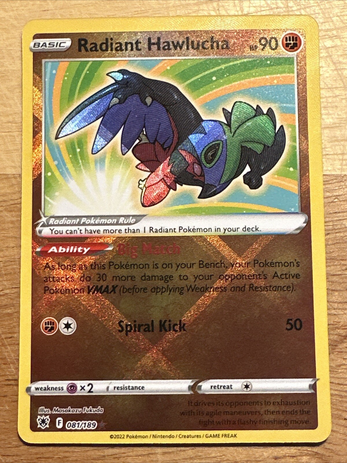 Radiant Hawlucha - 081/189 - Ultra Rare - Astral Radiance - NM/M ...