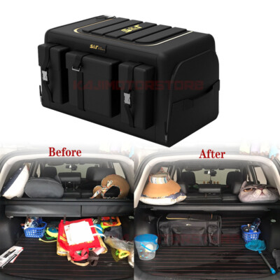 Universal 70L Foldable Car Trunk Organizer Storage Cube Box For Car ...