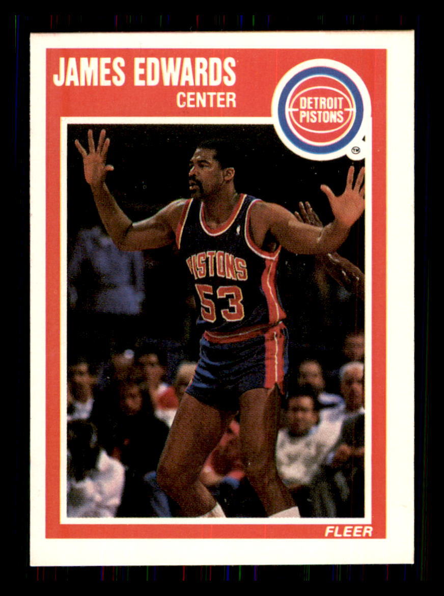 1989 Basketball Fleer James Edwards Detroit Pistons #46 2 | eBay