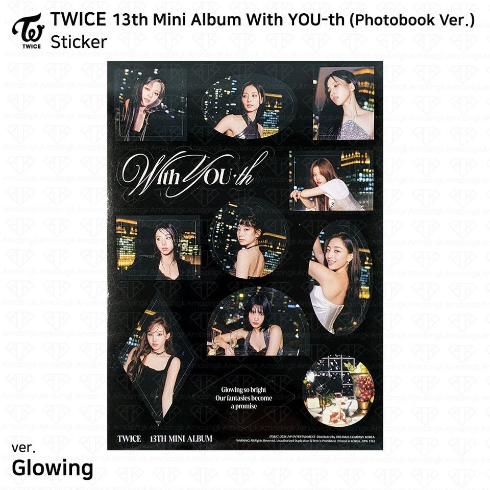 TWICE 13th Mini Album With YOU-th Youth Photocard Poster Film Sticker ...