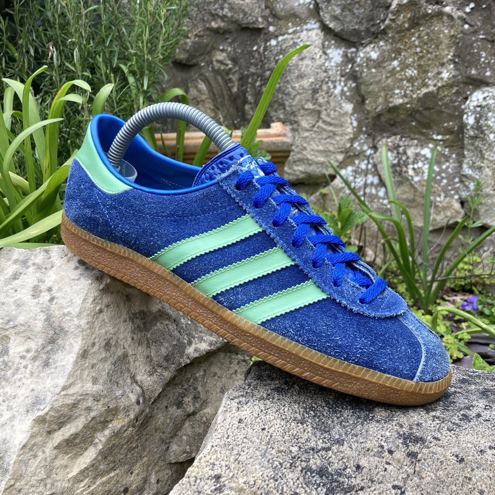 Vintage 1970s Adidas Bern UK6.5 Made In West Germany OG Blue Green City ...
