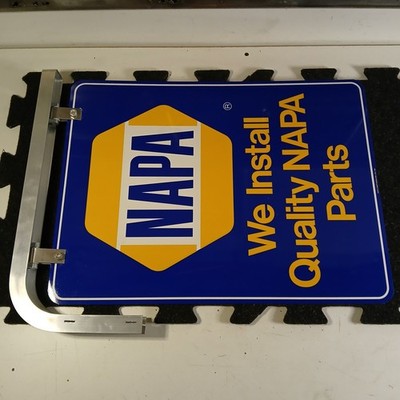 1970's Napa Auto Parts Sign with Hanger Bracket NOS 21 x 15" | eBay