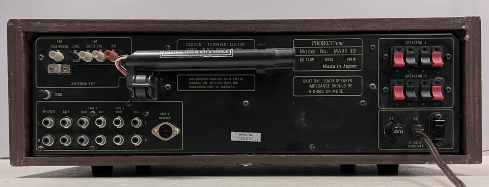 Vintage Project One Mark IIB 40W AM/FM Stereo Receiver, 1977, Fully ...