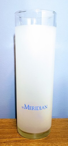 Vintage Celebrity Cruise Line SS MERIDIAN Frosted Highball Glass 12oz ...