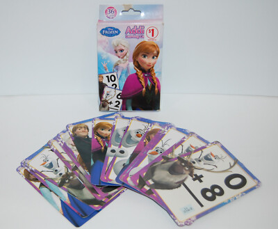 DISNEY FROZEN ADDITION LEARNING GAME CARDS - 36 MATH CARDS | eBay