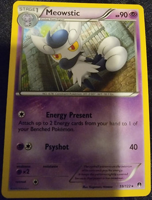 Meowstic # 59/122 XY Breakpoint Set Pokemon Trading Cards Rares SP | eBay