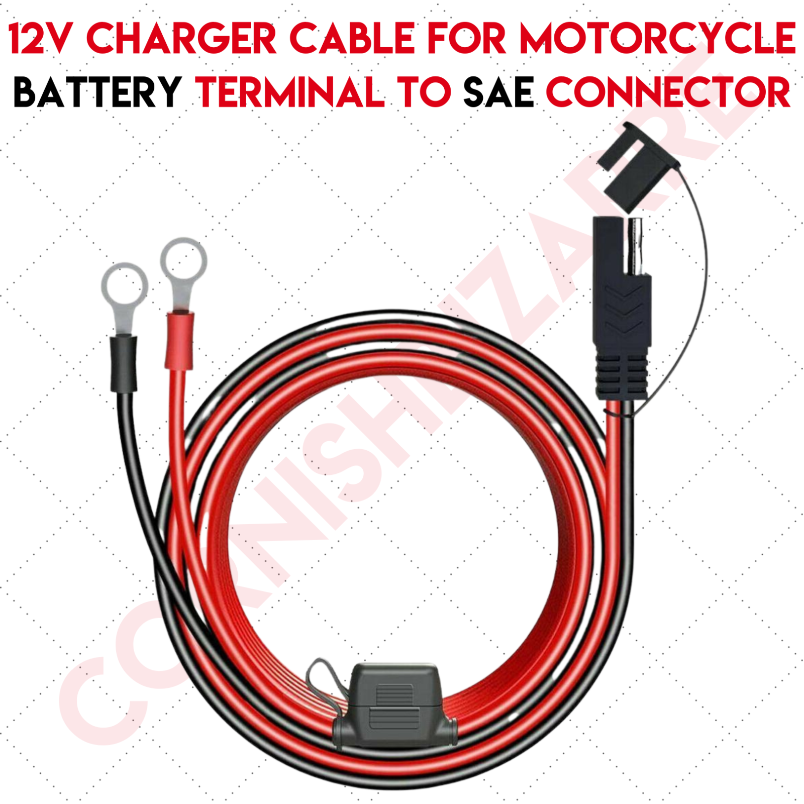 12V BATTERY TERMINAL TO SAE QUICK DISCONNECT CABLE MOTORCYCLE BATTERY ...