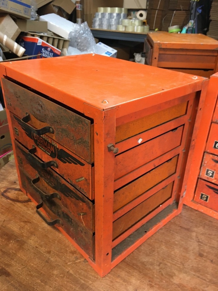 Vintage Dorman Auto Parts Bin 4 Drawer Cabinet Counter Tool Organizer ...