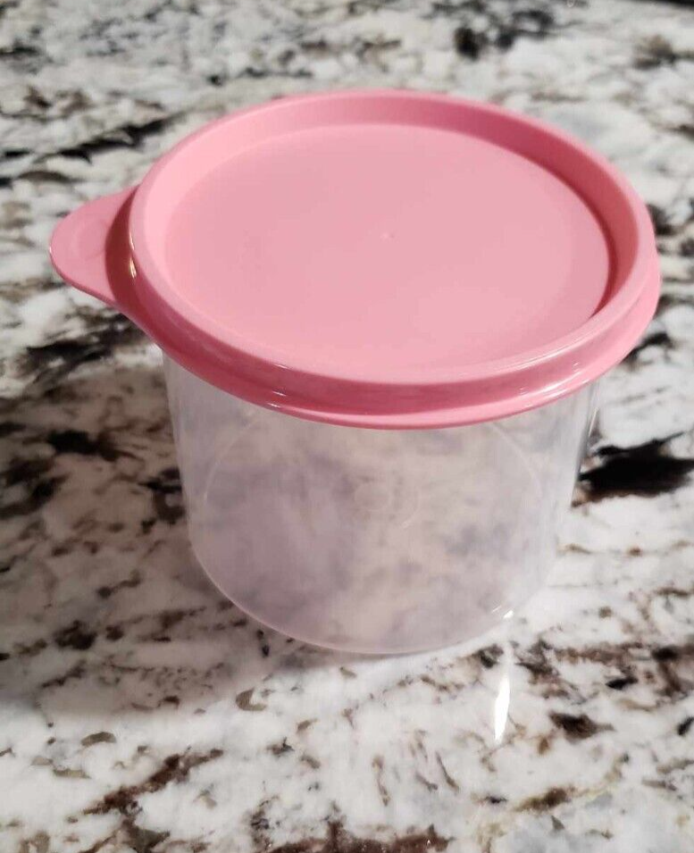 Tupperware Mini Canisters 2-cup Pink Lids (Set of 2) New | eBay
