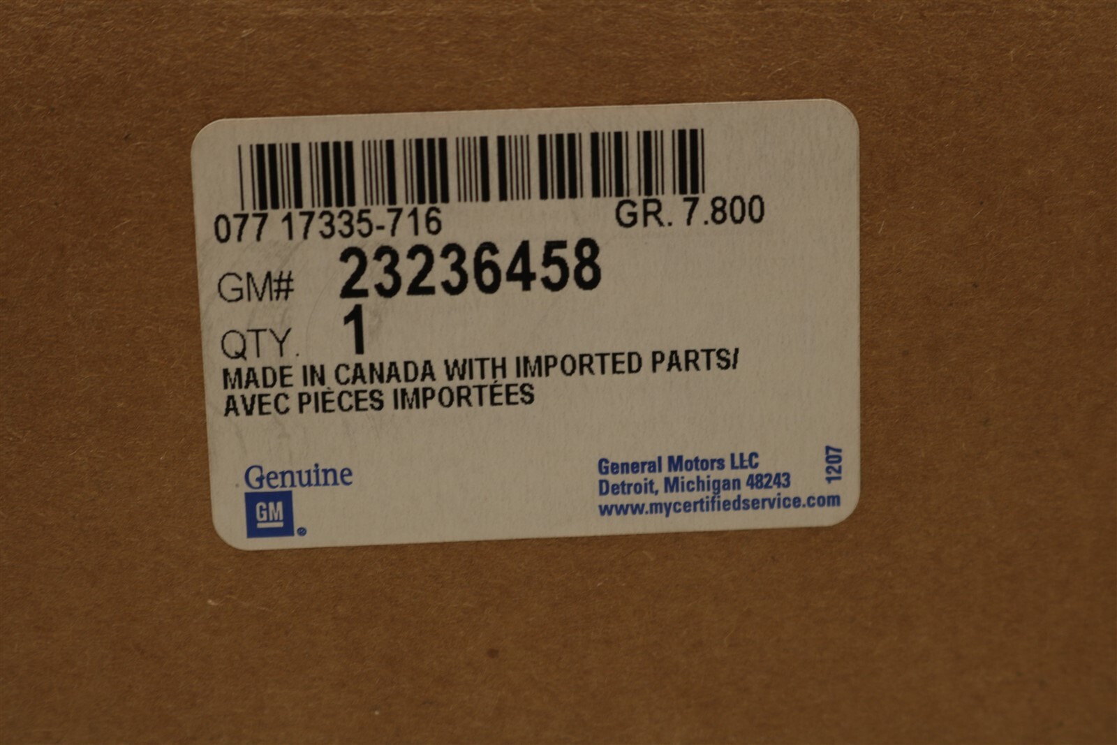 NEW OEM GM Front License Plate Bracket Euro Spec 23236458 Suburban ...