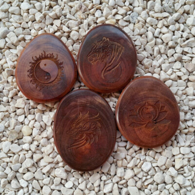 Engraved Raja Kayu Slices Dragon Blood Wood Translucent Borneo Red ...