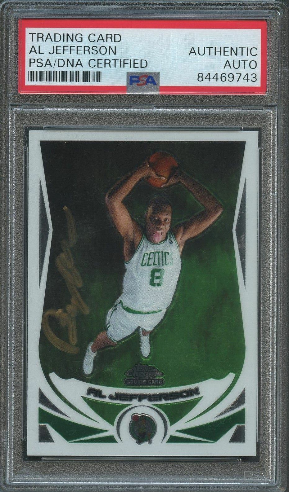 2004 TOPPS CHROME #180 AL JEFFERSON Signed Card AUTO PSA Slabbed RC ...