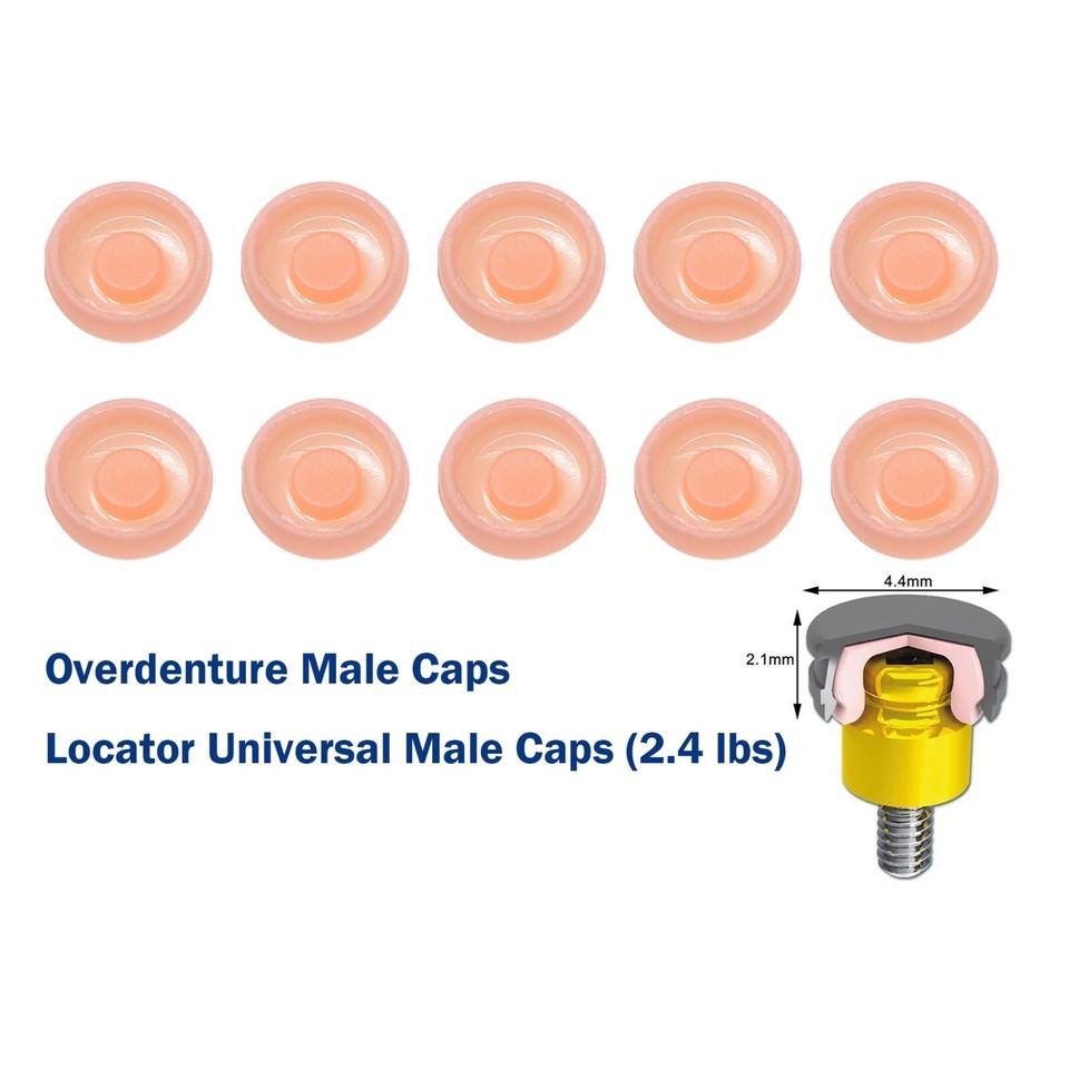 10Pcs Dental Strong Implant Locator Abutment Overdenture Retention Caps ...