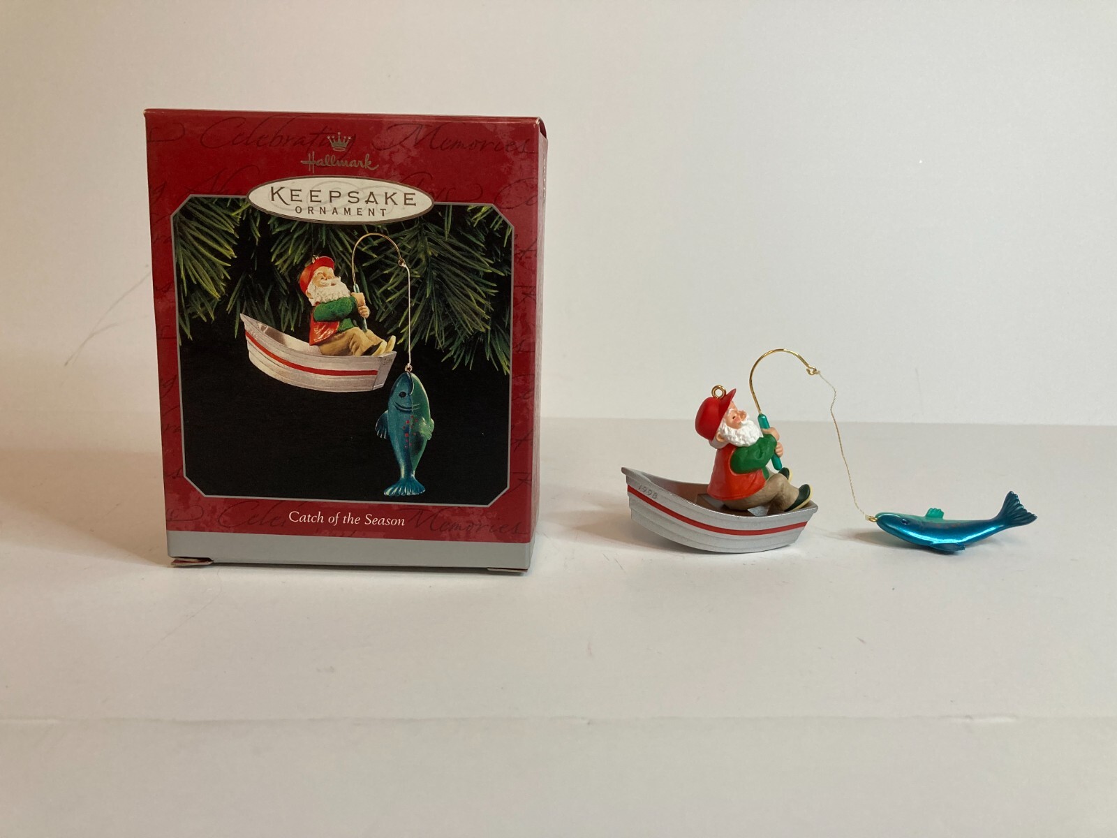 Hallmark Keepsake Ornament "CATCH OF THE SEASON" Santa Fishing - 1998 ...