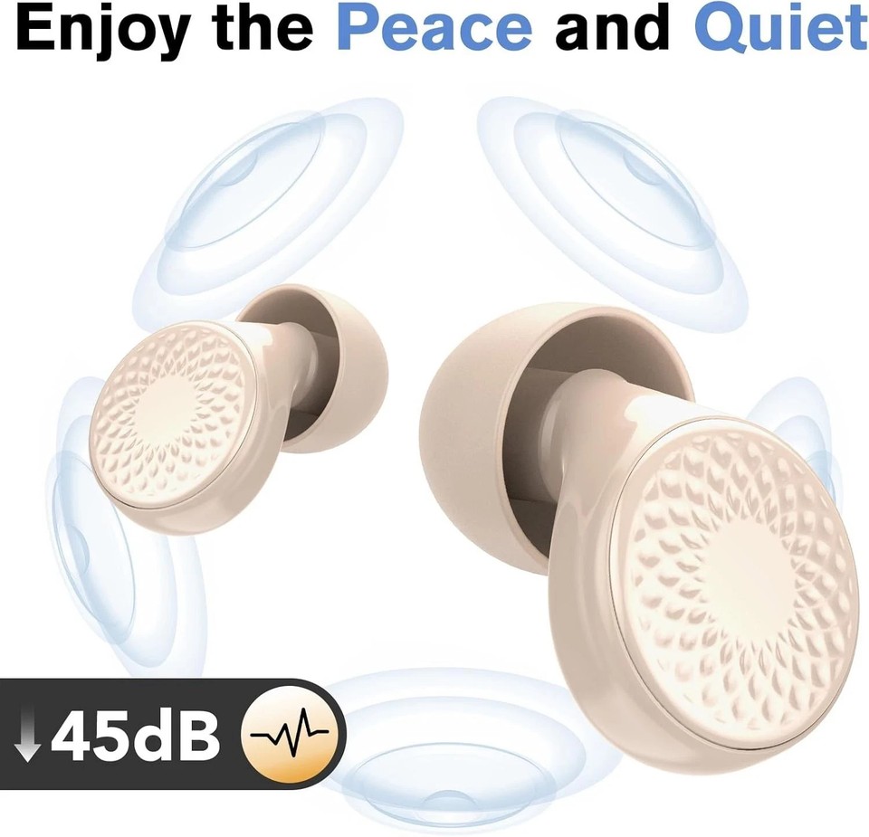 Taopodo Soft Reusable Ear Plugs for Sleep Noise Cancelling - 45dB - New ...