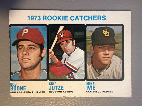 1973 Topps - Rookie Catchers - Bob Boone / Skip Jutze / Mike Ivie #613 ...