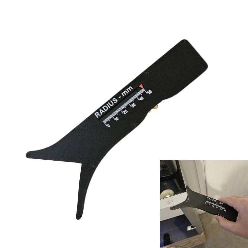 Radius Measuring Ruler Tool from 0-50mm for Woodworking Engineering ...