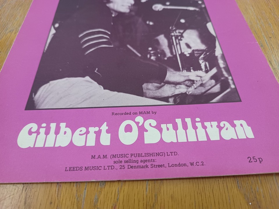 Vintage Original Music Sheet 'Get Down' By Gilbert O'Sullivan | eBay UK