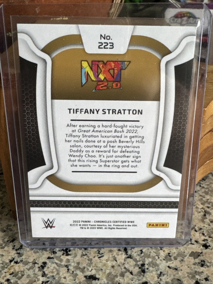 2022 Chronicles Certified Wrestling Card #223 Tiffany Stratton RC WWE ...