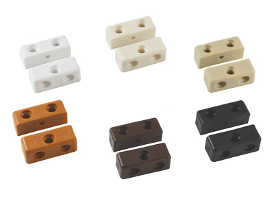 * PACK OF 10 or 20 PLASTIC SCREW-FIXING MODESTY BLOCKS, CHOOSE COLOUR ...